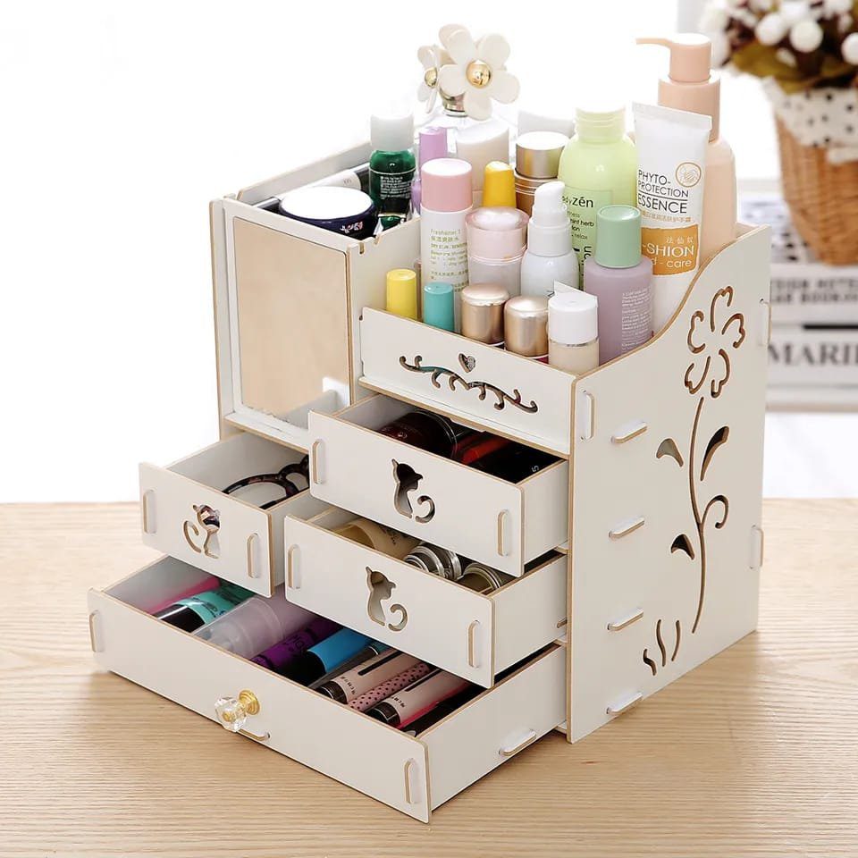 Organizador de madera makeup – Liz Zannz